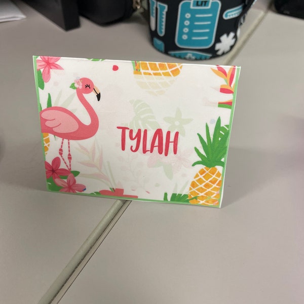 Flamingo Party Place Cards - Food Labels Printable, Flamingo Birthday ...