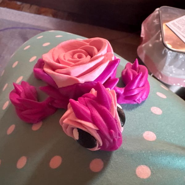 Roseurtle, Rose Turtle, STL Print Files, Articulating Flexi Wiggle Pet ...