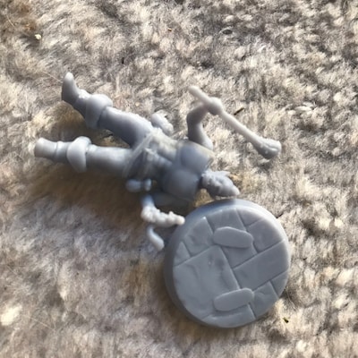 Chibi Male Dwarf Fighter With Flail and Shield Miniature 32mm Scale by ...