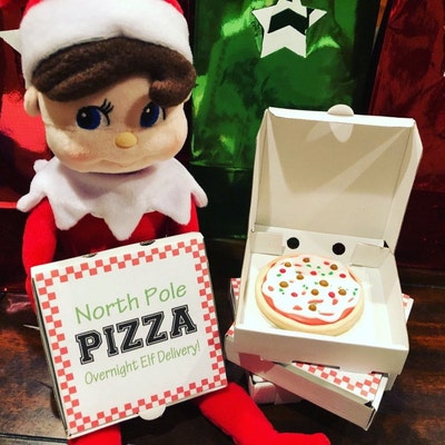 Elf Mini Pizza Box Printable Tags - Etsy
