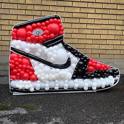 Sneaker From Balloons, Shoe Mosaic From Balloons, Decor Ideas, Mosaic ...