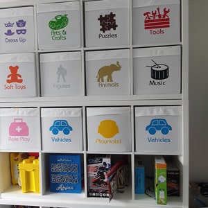 Toy Storage Decals Toy Labels Toy Box Stickers | Etsy