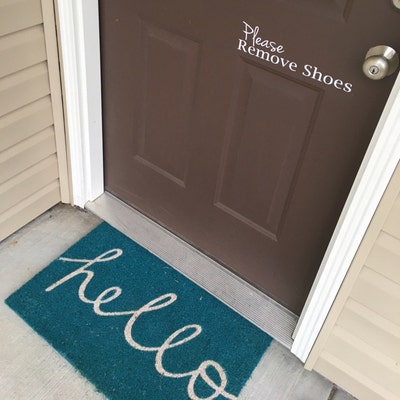 Please Remove Shoes Vinyl Decal - Etsy