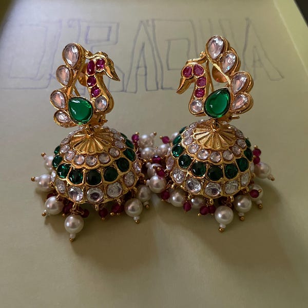 Kundan Chandbali/ Designer Chandbali/ Long Earrings/indian Jewelry - Etsy