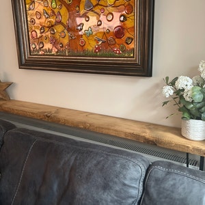 Omni Rustic Console Table With Black 3 Pin Hairpin Legs. hallway Table ...