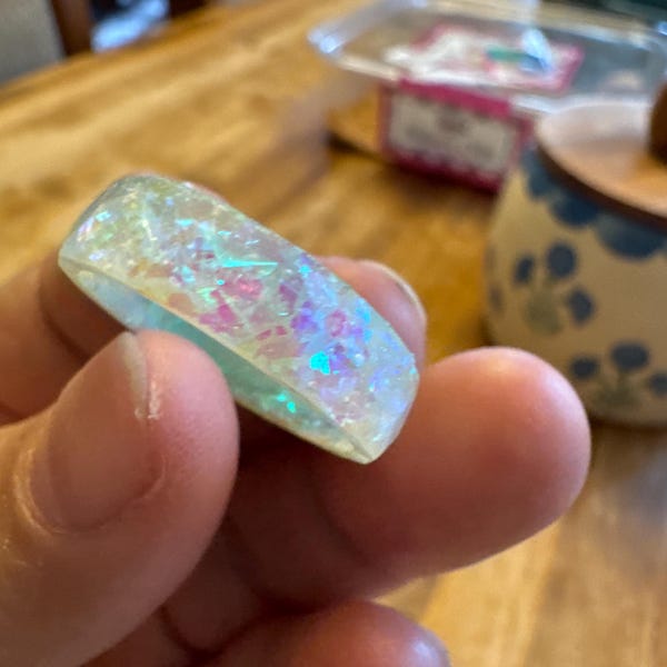 Mermaid Glitter Iridescent Ring. Chose a Color Iridescent Ring. Resin ...