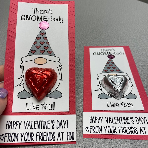 Printable Valentine Card for Kids, There's Gnome-body Like You! Digital ...