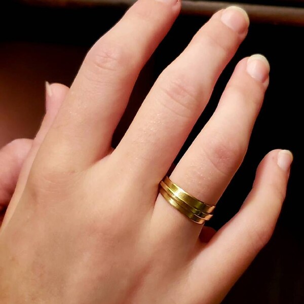 Trombone Rings Made From Authentic Musical Instrument Adjustable Flexible Fit Vintage Band Music ...