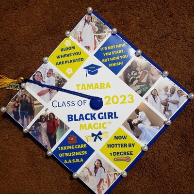 Blank Graduation Cap Topper Template Digital Download Grad Topper ...