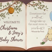 Classic Winnie the Pooh Sign Late Night Diapers Sign Baby Shower ...