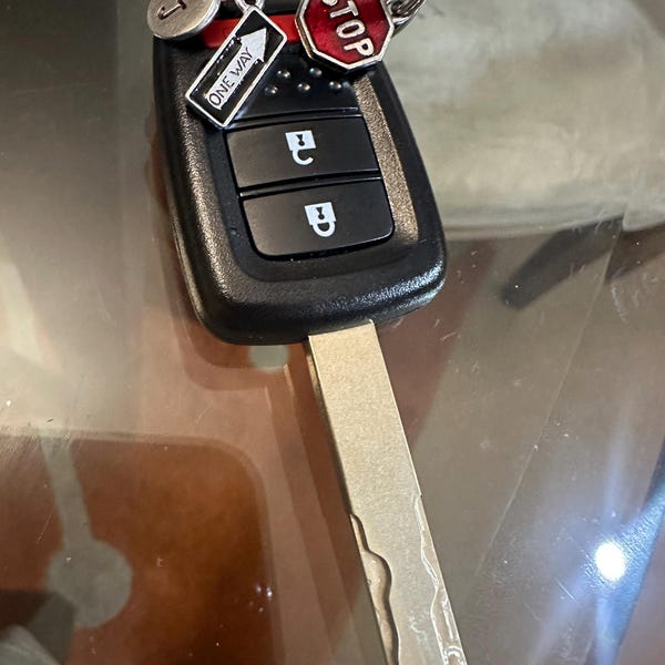 Stop Sign Keychain VERY SMALL Stop Sign Keyring Initial Keychain ...