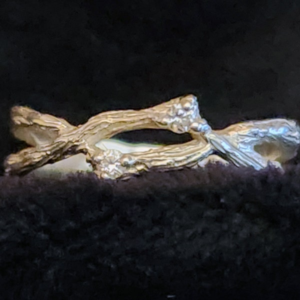 Double Braided Branch Engagement Ring for Women in Solid Sterling ...