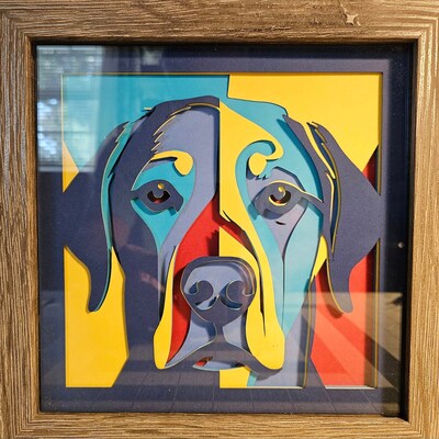 3D Colorful Dog Shadow Box Bundle SVG, Multi-layered Laser Cut - Etsy