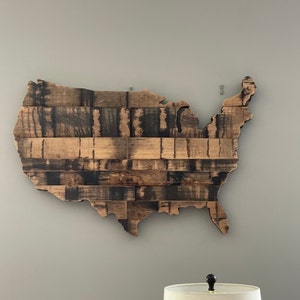 Texas Barrel Art. State of Texas Made From Reclaimed Bourbon | Etsy