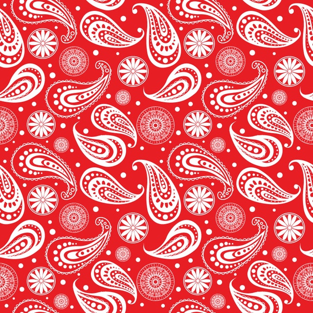 Red Bandana Pattern Vector