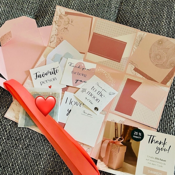 Birthday Gift, Explosion Box Pink, Gift for Girlfriend, Wedding Gift ...