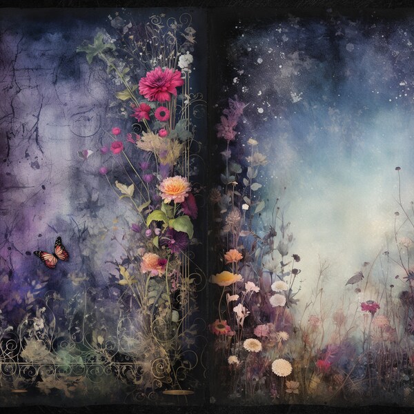 Gothic Victorian Junk Journal Pages, Vintage Woman Scrapbook Page, Dark ...