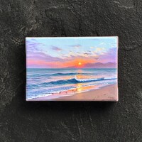 2x4 Ocean Sunrise Mini Painting by J. Mandrick - Etsy Canada