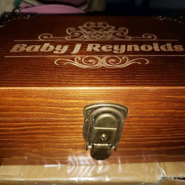 Personalized Wooden Gift Box With Lock & Key , Engraved Wood Jewelry ...