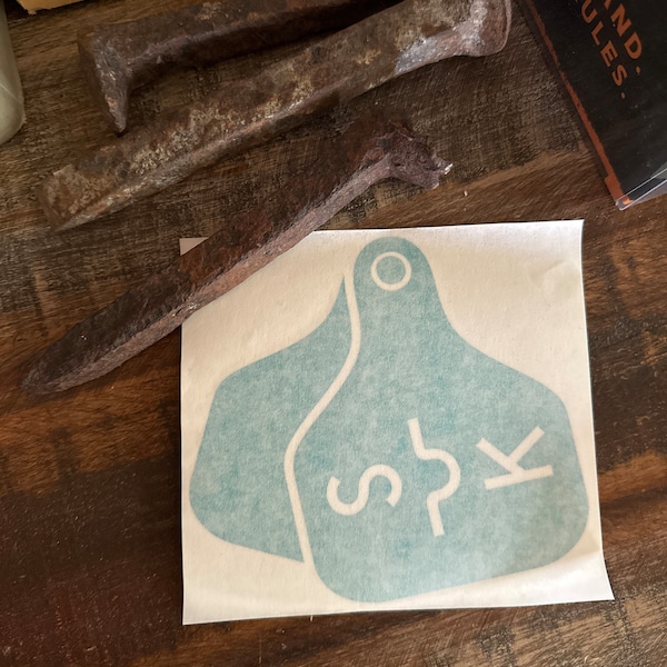 Livestock Ear Tag Brand Decal, Ear Tag Decal, Livestock Brand Truck ...