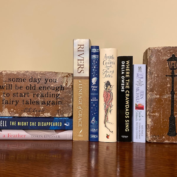 C.S. Lewis Quote Bookends: Distressed Brick Book Ends - Etsy