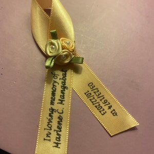 Celebration of Life Custom Memorial Pin on Ribbons, Memorialize a Loved ...