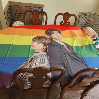 Enhypen Heeseung Ethereal Look Flag Banner, Heeseung American Tapestry ...