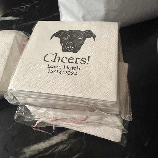 Personalized Handwritten Note Napkins, Custom Love Note Handwriting ...