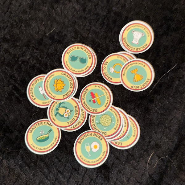 Personalized Merit Badge Stickers | Friends Trip, Bachelorette Party - Etsy