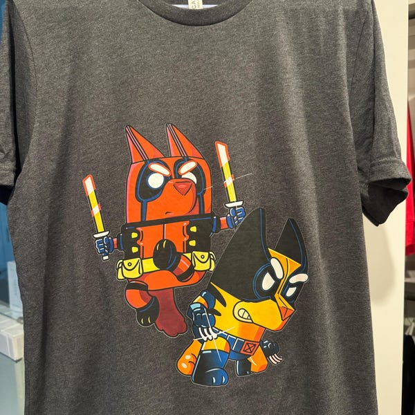 Dtf Ready to Press Bluey Deadpool and Wolverine Direct to Film Transfer ...