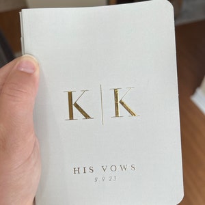 SET OF TWO Vow Books, Wedding Vow Book Set, His and Her Vow Books ...