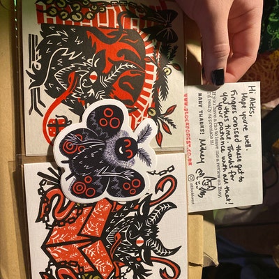 Linocut Dracula Bookmark. Vampire Bat. Bram Stoker. Horror Gothic ...