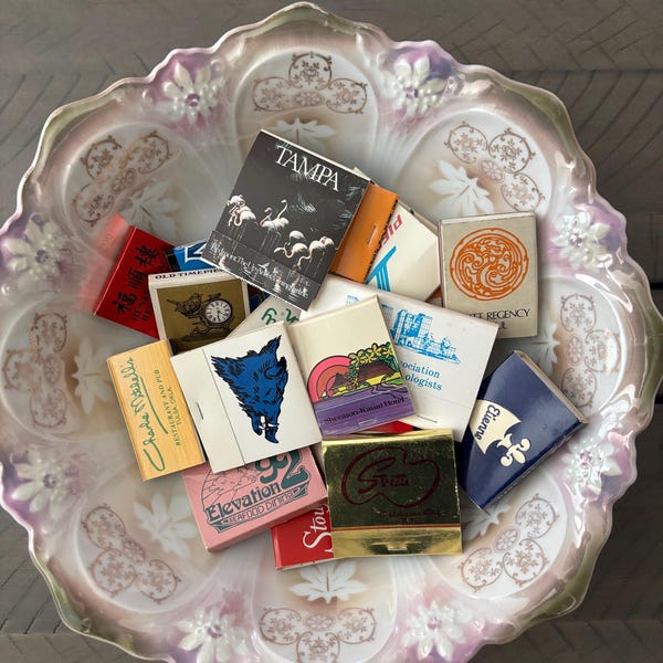 Vintage Matchbooks, Lot of 5 or 10, Random Matchbooks, Vintage Hotel ...