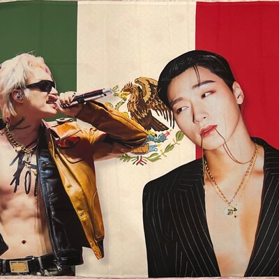 SVT Woozi Pool Shirtless Photo Flag Banner, Seventeen Woozi Kpop Flag ...