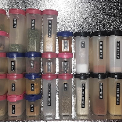 160 Gold Spice Jar Labels: Preprinted Minimalist Gold Foil - Etsy