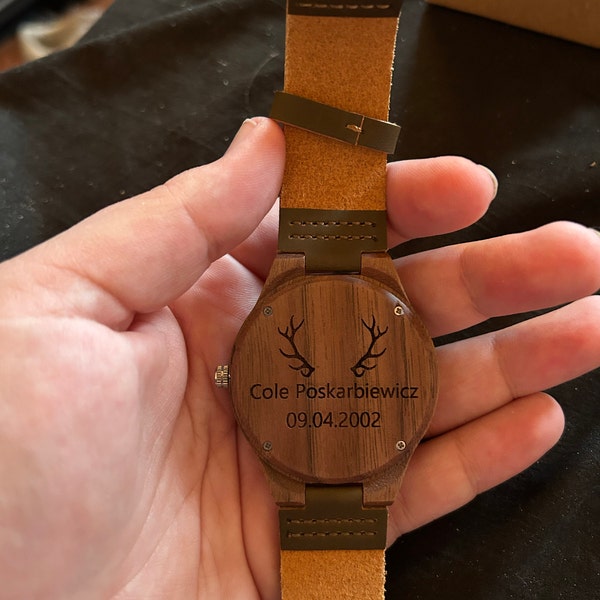 Personalized Wooden Watch, Personalized Watch, Engraved Watch, Engraved ...
