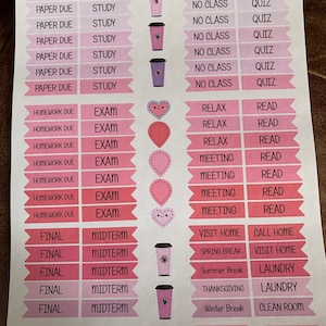 School College Organizing Stickers Headers Notebook - Etsy