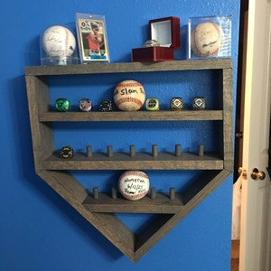 Homeplate Baseball and Ring Display - Etsy
