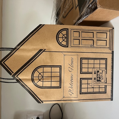House Shaped Gift Bags - Etsy