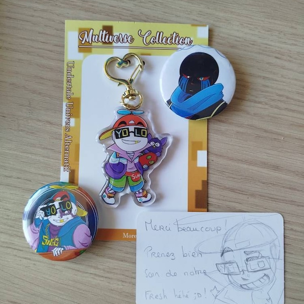 Undertale Au's Acrylic Epoxy Charm Error, Ink, Cross, Geno, Fresh ...