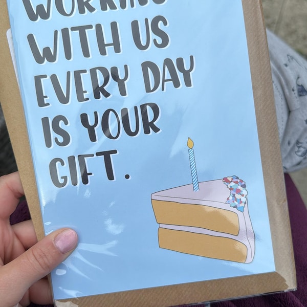 Work Friend Birthday Card, Funny Birthday Card, Colleague Birthday ...