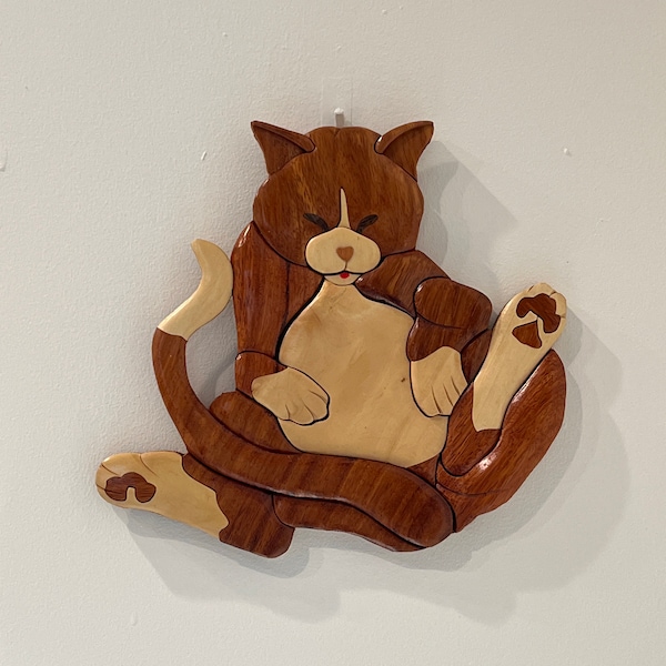 Beautifully Hand Crafted 3 Dimensional Intarsia Wood Art SUNFLOWER ...