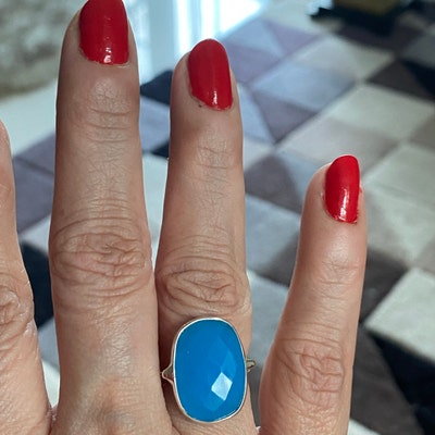 Boho Statement Ring Black Onyx Stone Sterling Silver Ring - Etsy