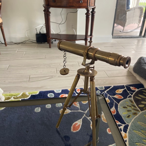 Personalised Antique Telescope, Engraved Telescope With Tripod ...