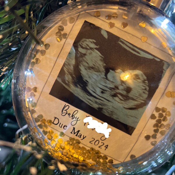 Scan Bauble Bumps First Christmas Ornament Pregnant Christmas Ornament ...