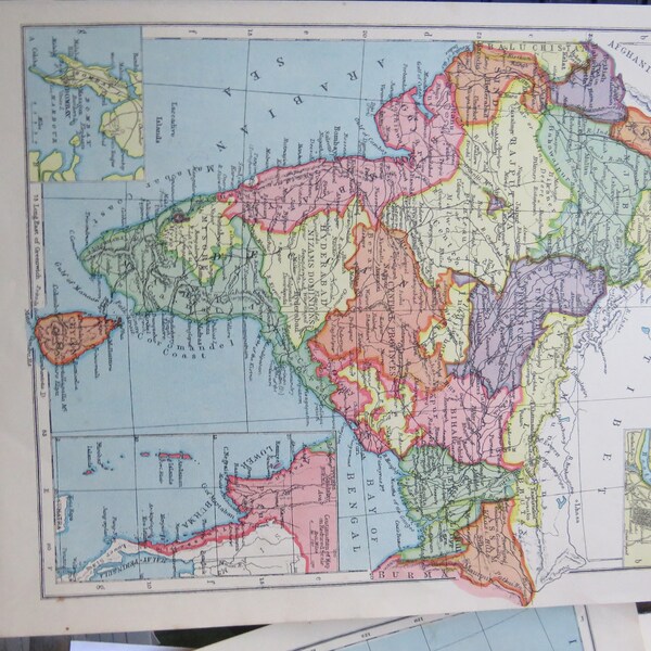 1930s SOUTH AFRICA Map With Orange Free State, Transvaal, Rhodesia ...