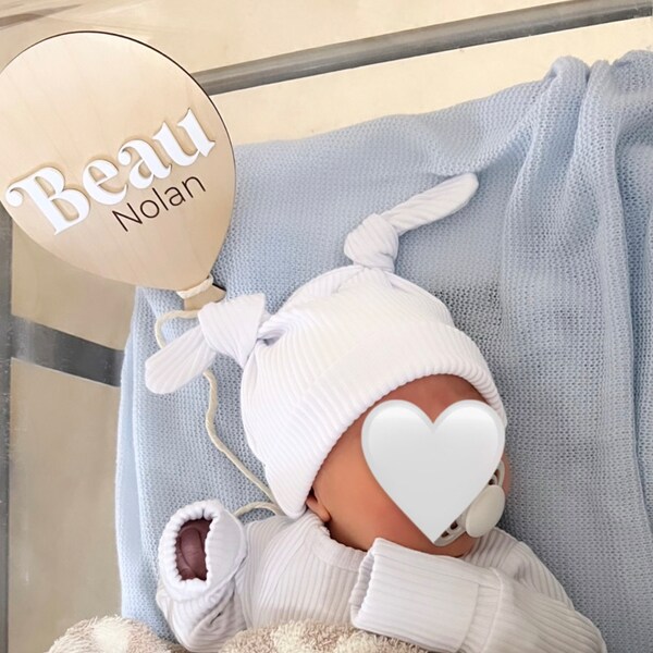 Baby Balloon Birth Announcement | Birth Announcement Acrylic Hospital ...