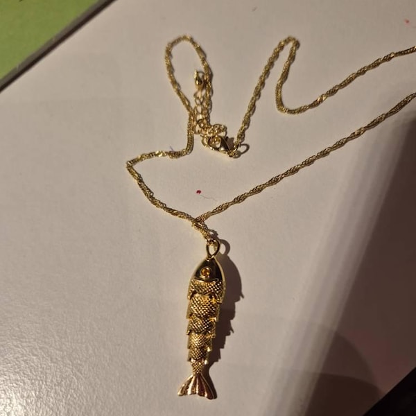 Movable 3D Articulated Fish Necklace, Pave Fish Necklace, Pisces ...