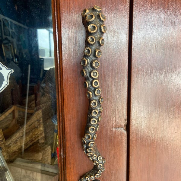 Octopus Drawer Handle, Nautical Knobs, Kitchen Cabinet Hardware, Kraken ...