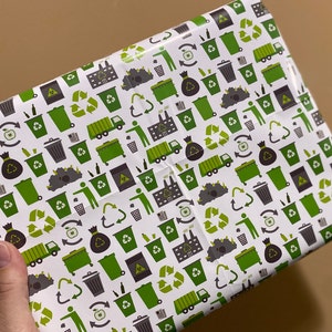 Garbage Wrapping Paper Gift Wrap, Garbage Party, Boy Birthday, Garbage ...